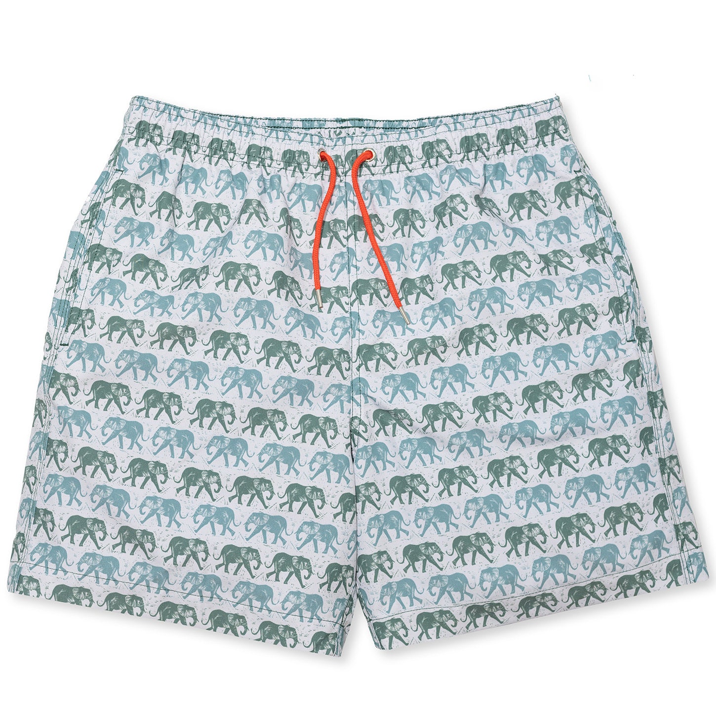 BUNKS Boys Olive Swim Shorts With 'Elephant' Printed Design - Trendy ...